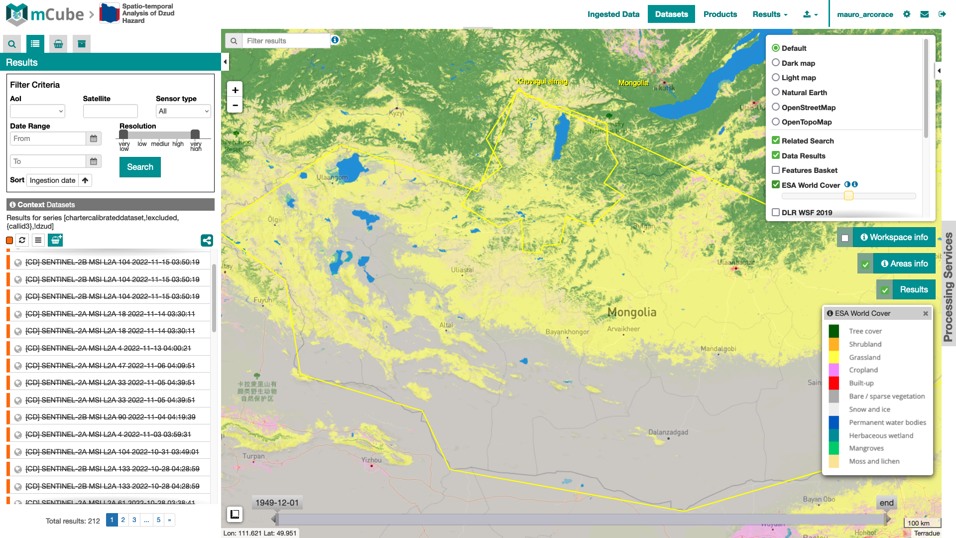 Auxiliary data - Multi Mission Mapper - mCube