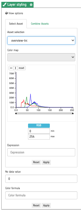 Titiler widget - Multi Mission Mapper - mCube